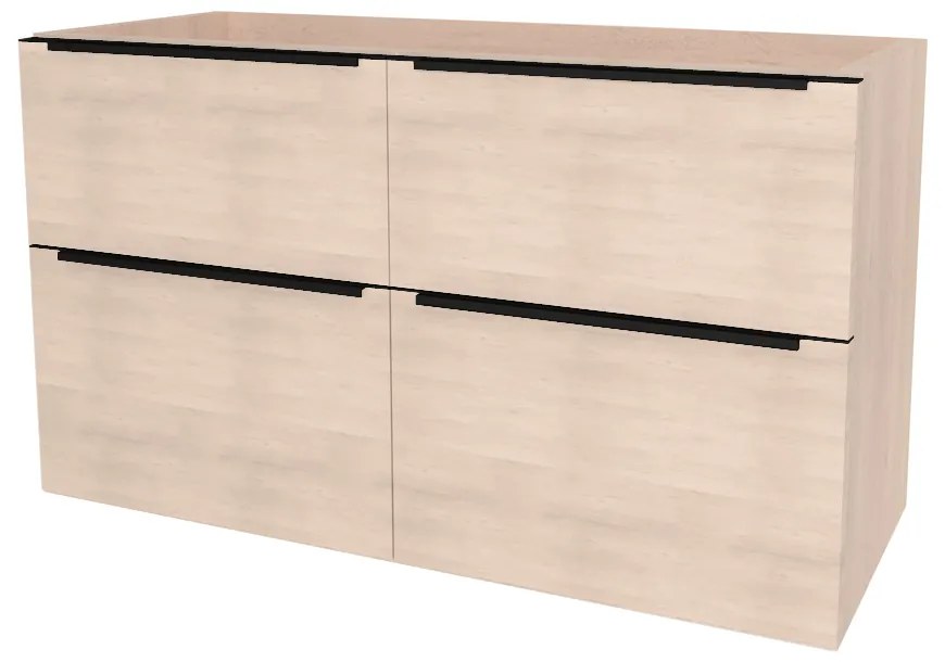 Mereo Mereo, Mailo, koupelnová skříňka 121 cm, černé madlo, Multidecor, CN593SBDUP1