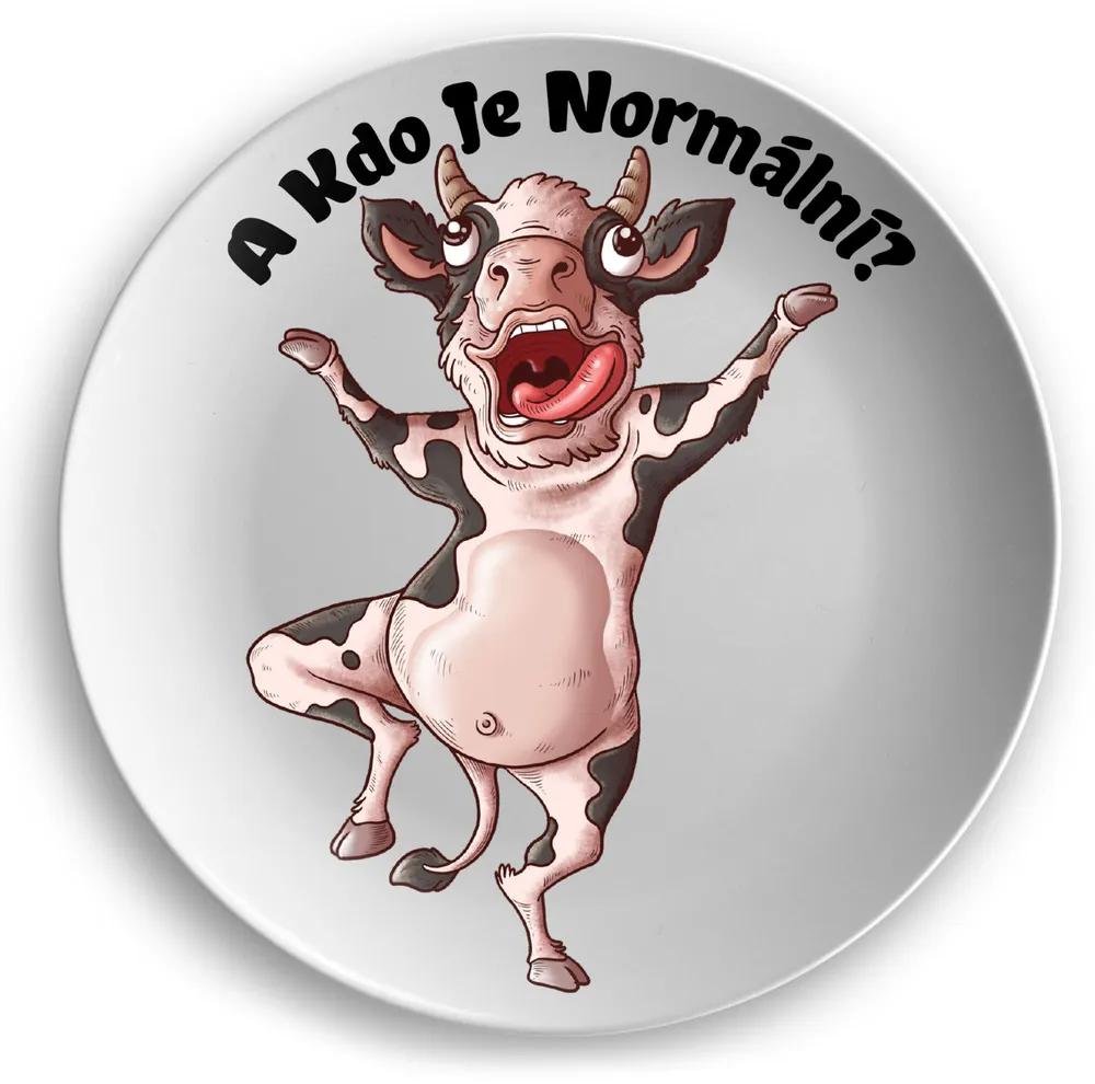 Talíř Kdo je normální – kráva