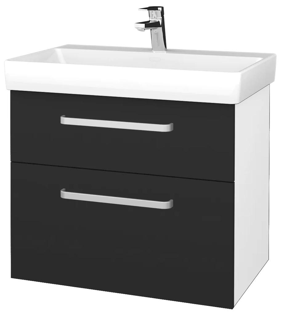 Dřevojas Koupelnová skříň PROJECT SZZ2 70 Varianta: M01 Bílá mat / Úchytka T01 / M01 Bílá mat
