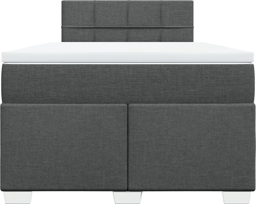 Box spring postel s matrací tmavě šedá 120x190 cm textil 3288128