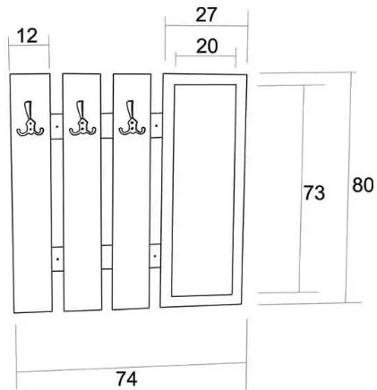BRADOP Věšáková stěna D10