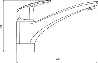 Novaservis Metalia 56 56091.0 dřezová baterie stojánková