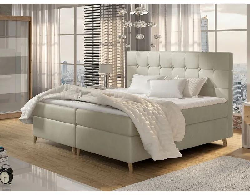 Kontinetální postel Crete, Rozměr postele: 200 x 200 cm, Barva:: Magic Velvet 2215