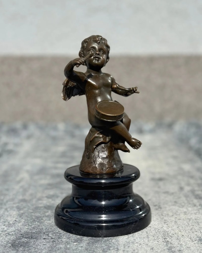 Bronzová socha soška - Putti Anděl