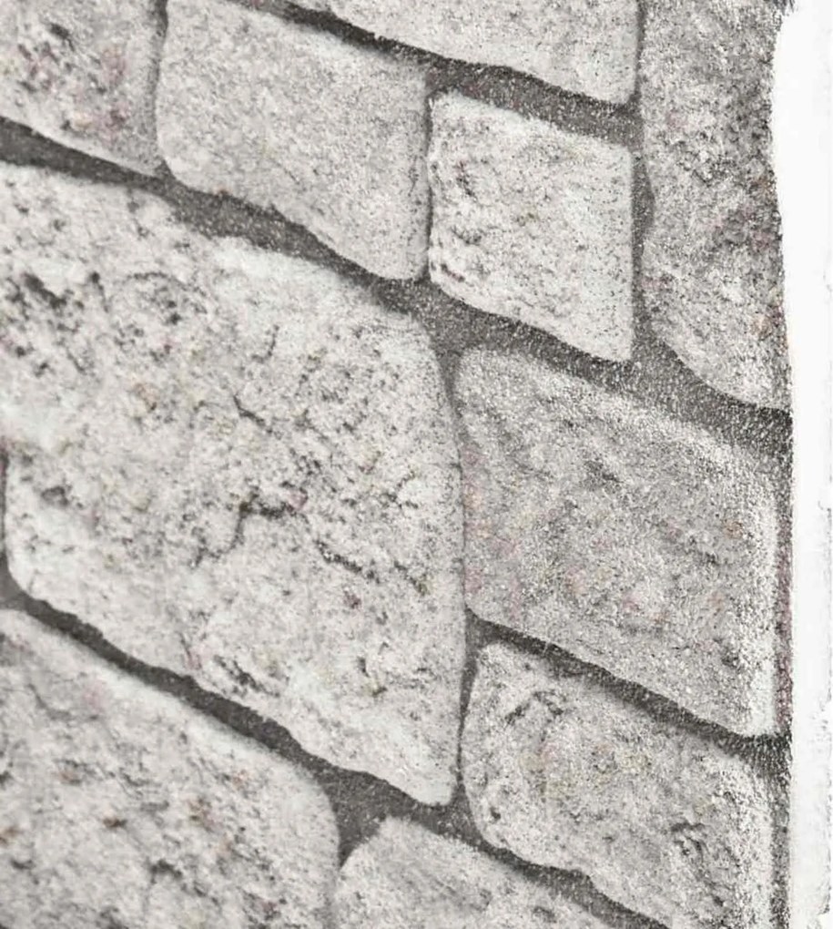 Nástěnné panely 10 ks 100 x 50 cm Šedá EPS pěna 332929