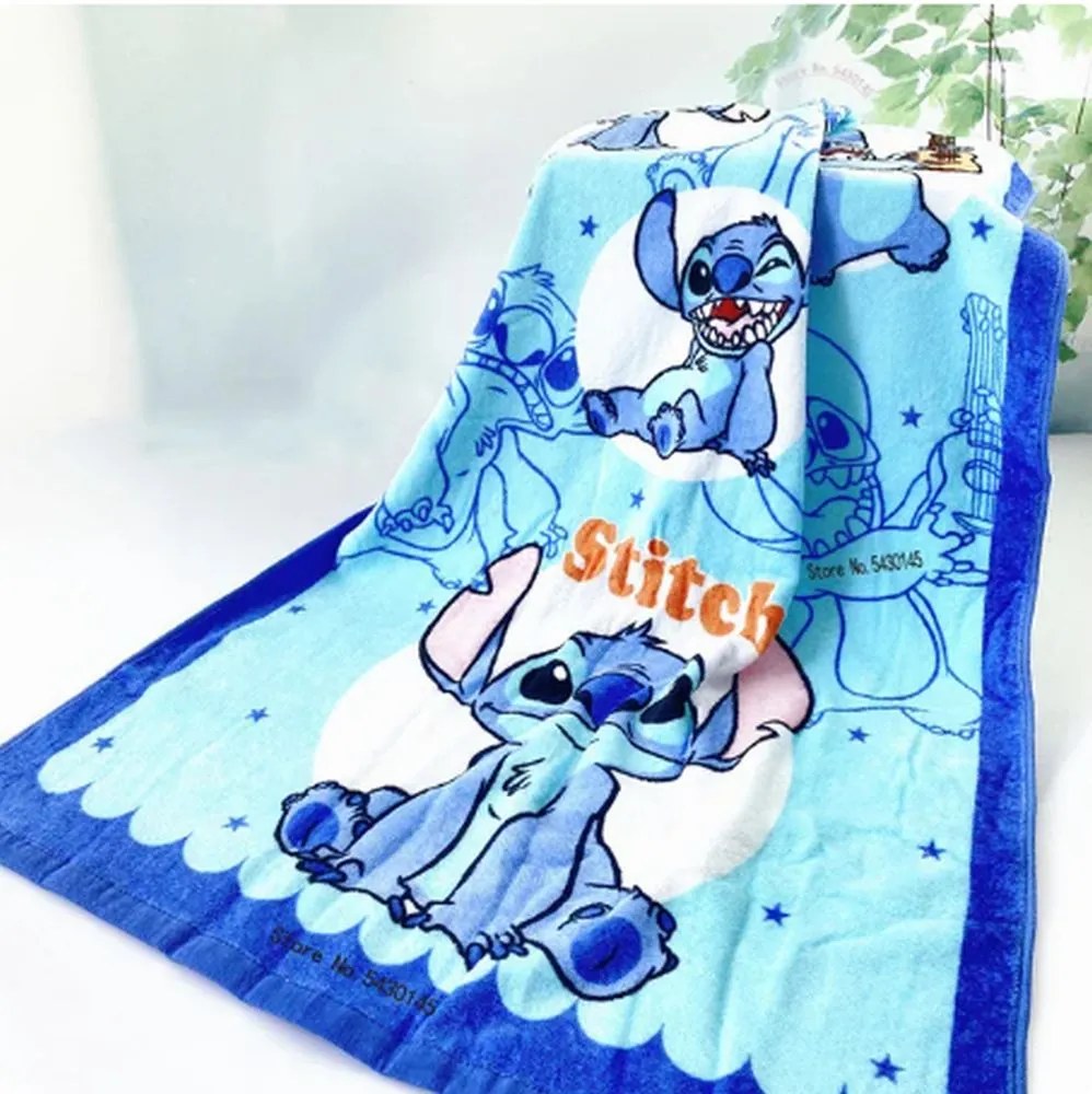 Dětský bavlněný ručník s pohádkovým motivem (60x120 cm) Varianta: Stitch