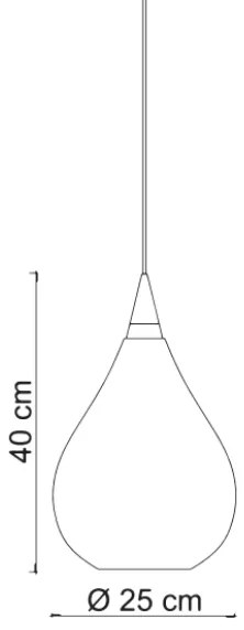 Sikrea Závěsné svítidlo SOSPESI Ø25 cm, 1xE27 Barva skla: Měděná, Barva montury: Matná bílá, Typ montury: Zápustná