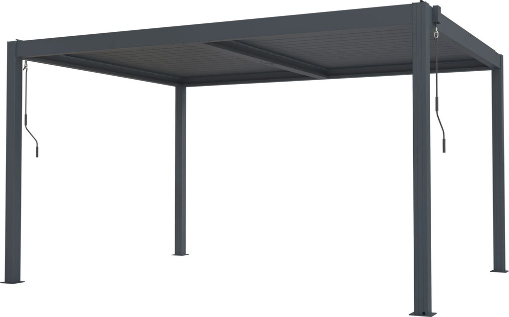Bioklimatická pergola G21 Austin 4x3 m, antracitová hliníková