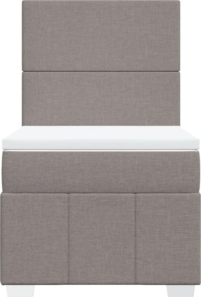 Box spring postel s matrací taupe 100 x 200 cm textil 3293876