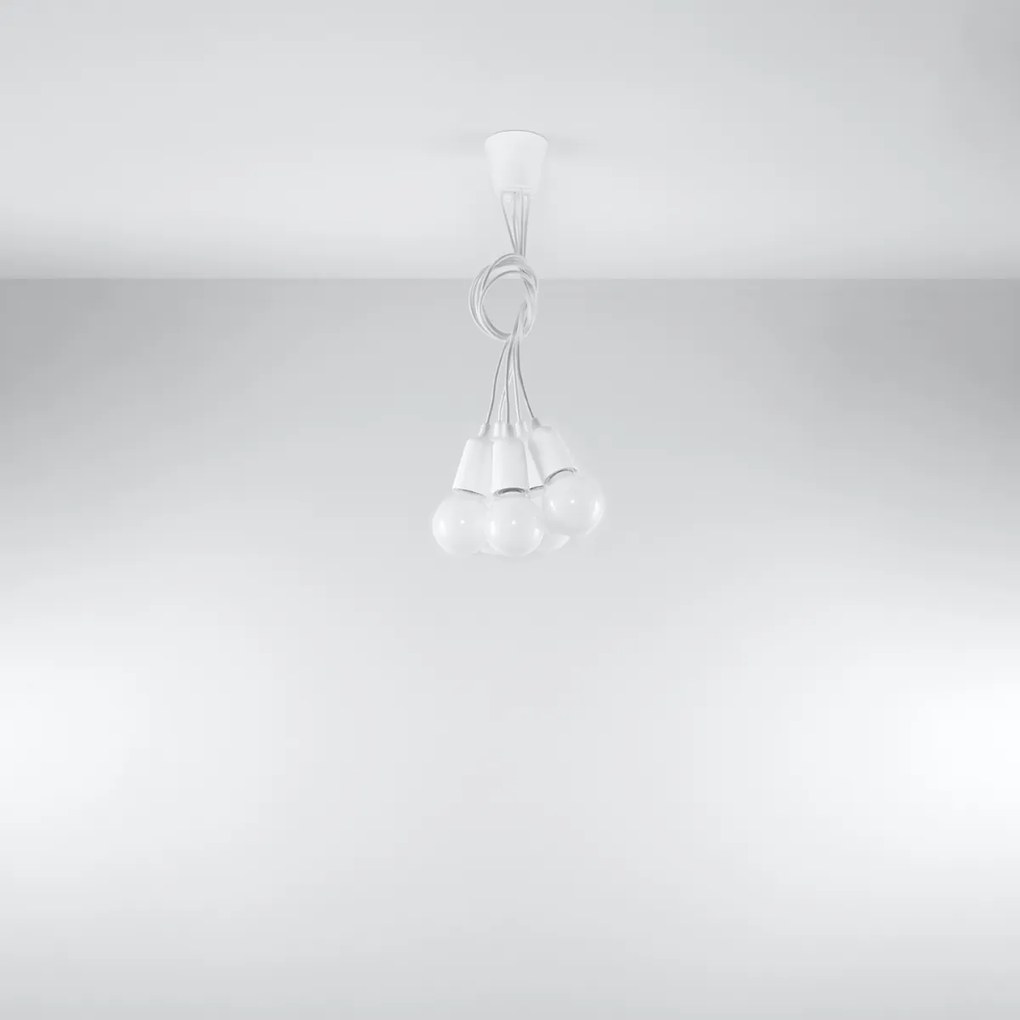 Sollux Lighting Závěsné svítidlo DIEGO 5 bílé
