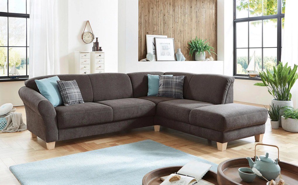 XXXLutz ROHOVÁ SEDAČKA, textil, tmavě hnědá Sit & More - Sedací soupravy - 000144005327