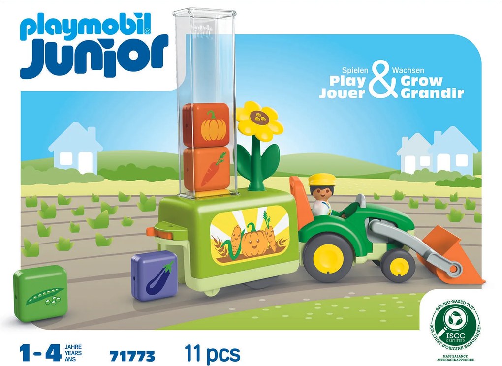 Playmobil 71773 junior: traktor se sázecím zařízením