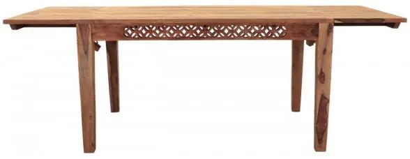 Indický nábytek - Rozkládací jídelní stůl Mira 140/220x90 z indického masivu palisandr Ořech