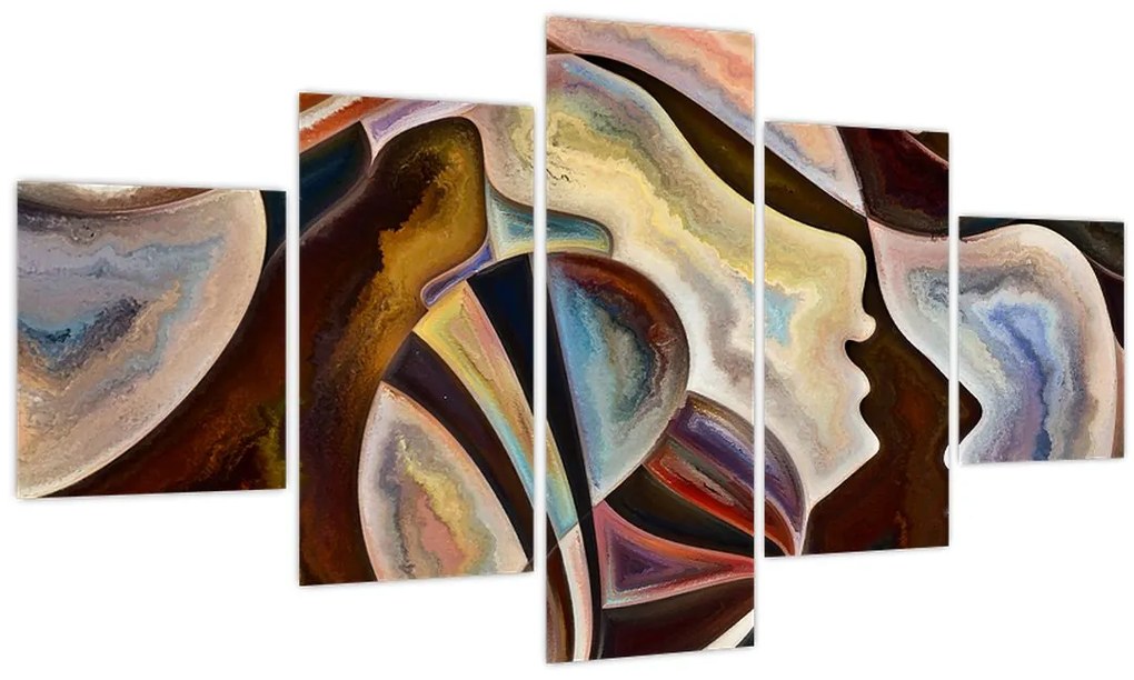 Obraz - Abstrakce hlav (125x70 cm)