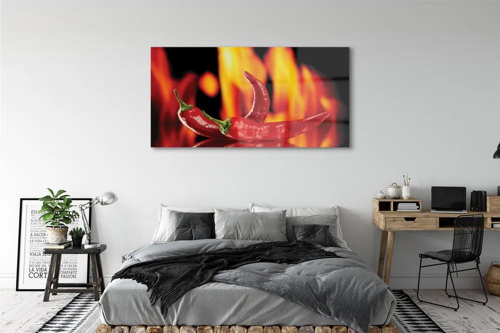akrylový obraz pikantní papričky 140x70 cm