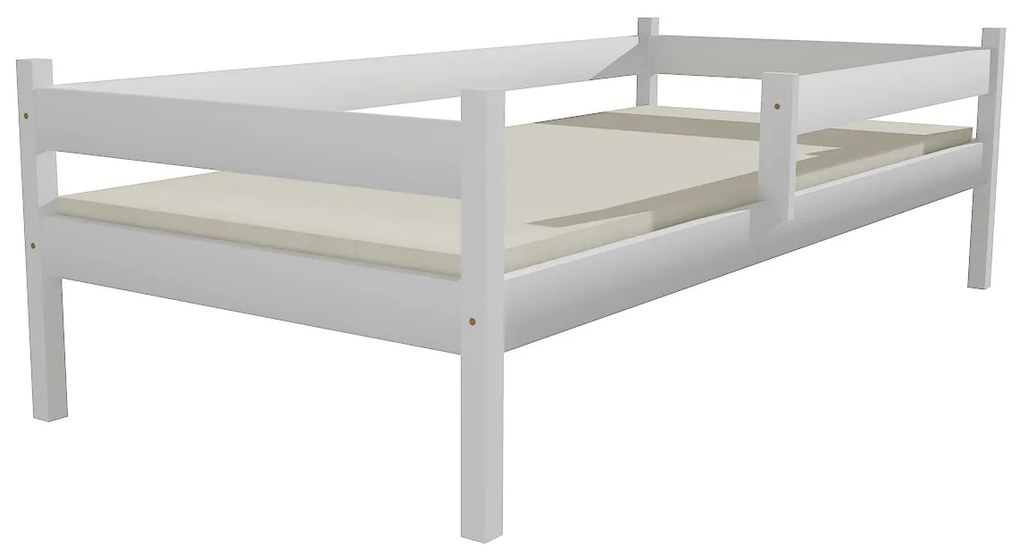 Dětská postel masiv 027 borovice masiv 90 x 190 cm bílá