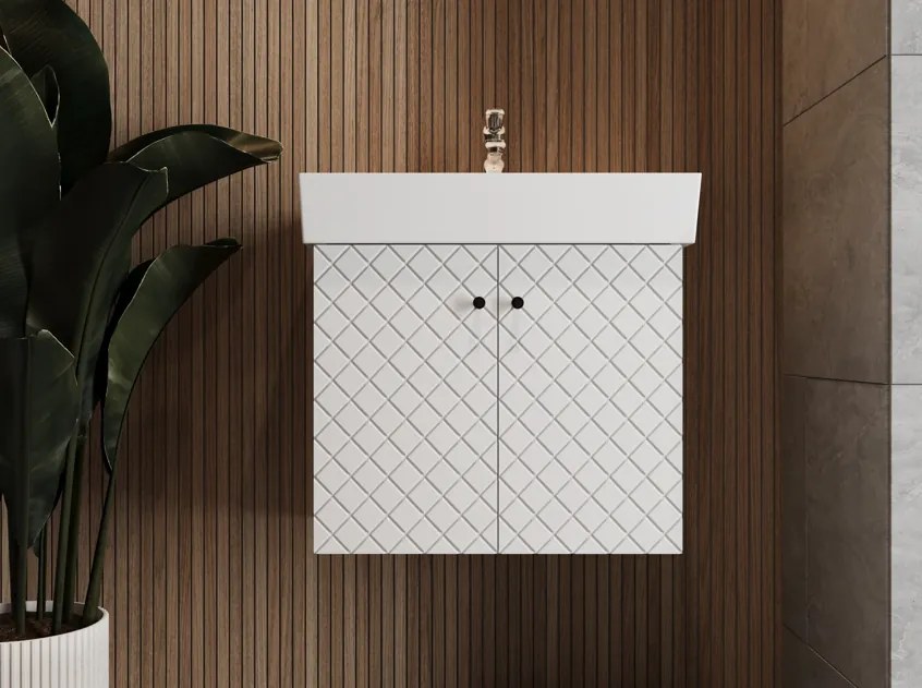 Kingsbath / Lavedo Tessera White 60 koupelnová skříňka s umyvadlem