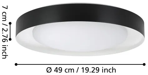 Eglo 99783 - LED Stmívatelné stropní svítidlo LAURITO LED/24W/230V 3000-6500K+DO