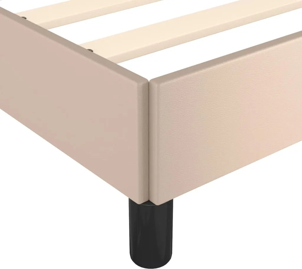 Rám postele bez matrace cappuccino 120x190 cm umělá kůže 3269624