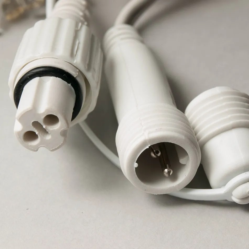 Easy Fix LED světelný řetěz, 100 m, venkovní, zelený, 2000 diod, bílý kabel, IP44, cívka