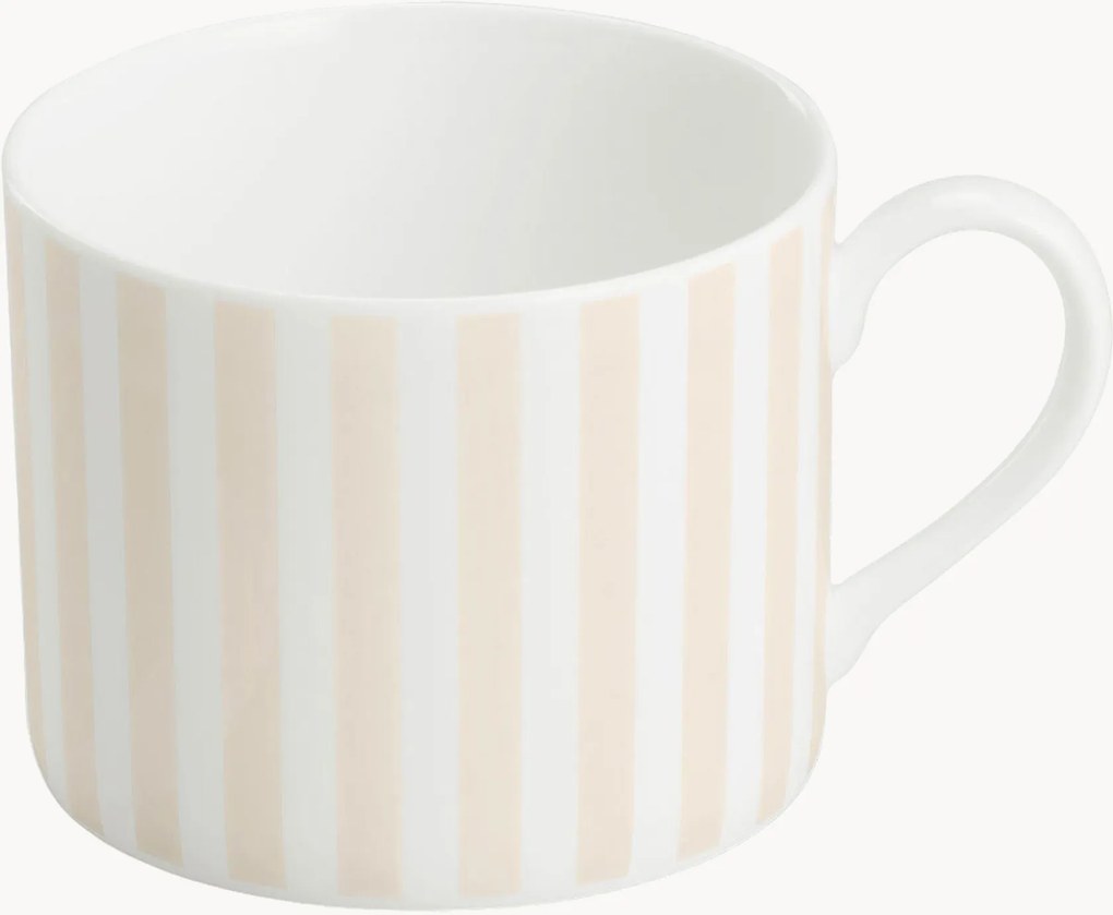 Sada hrnků z kostního porcelánu Pastel Stripes, 6 dílů