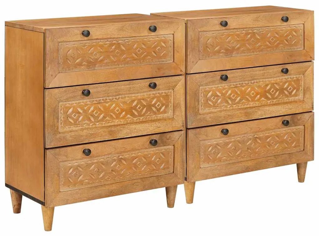 Servírovací skříň 2 ks 120 x 33,5 x 75 cm Hnědá 3310064