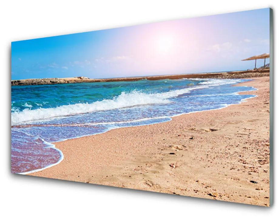 Obraz na skle Oceán Pláž Krajina 125x50 cm