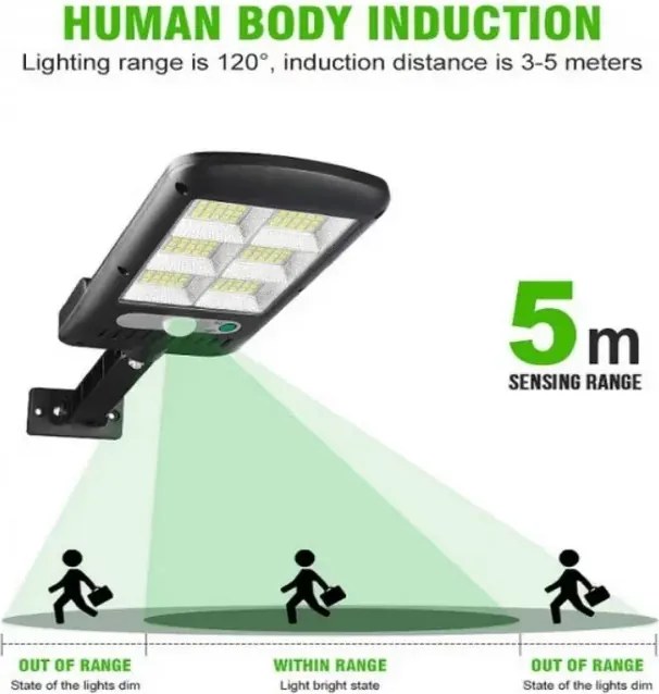 Solární zahradní LED lampa s pohybovým a soumrakovým senzorem - BK-120-B-6COB