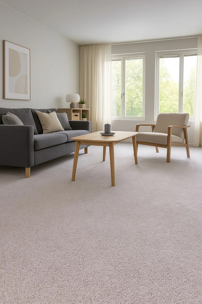 Associated Weavers, Metrážový koberec Spinta 97, na míru, šíře 4m, šedá, filc, ložnice
