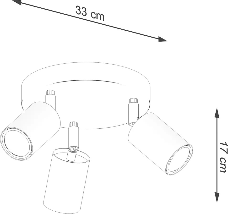 Sollux Lighting Stropní svítidlo VERDO 3P bílé