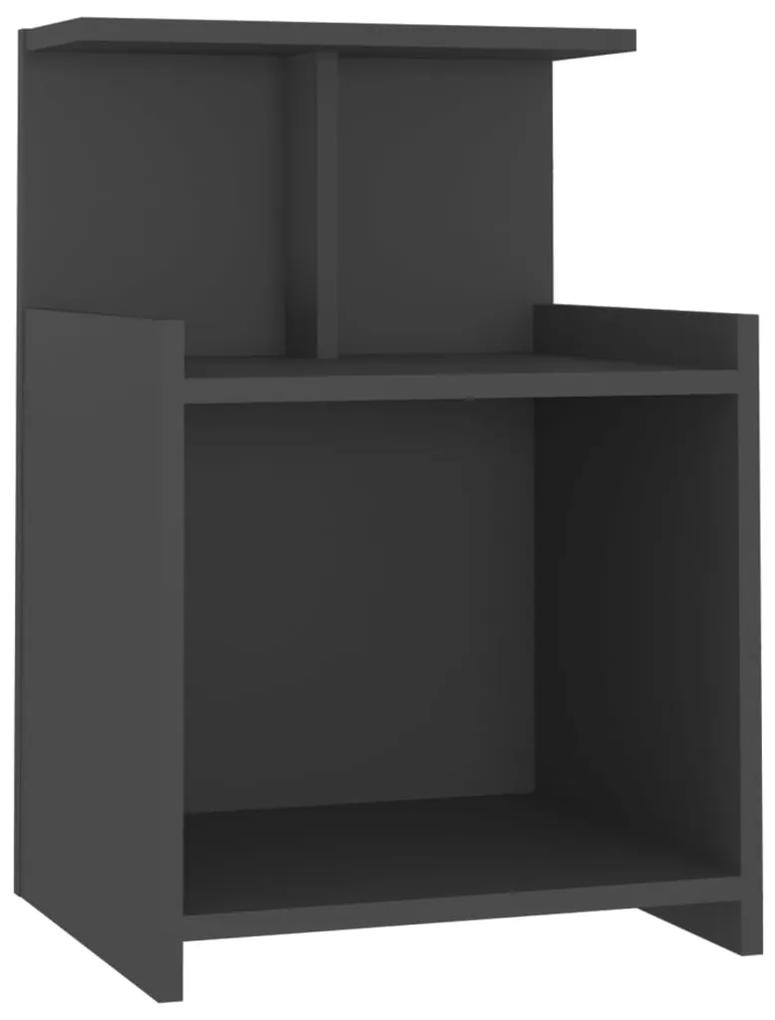 vidaXL Noční stolky 2 ks šedé 40 x 35 x 60 cm dřevotříska