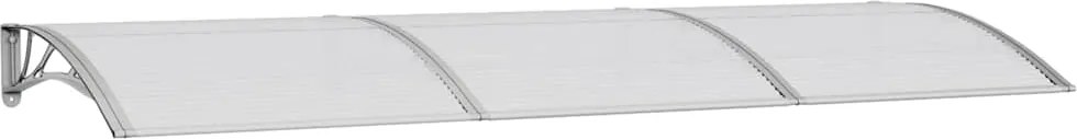 Vchodová stříška šedá 300 x 100 cm polykarbonát 153572