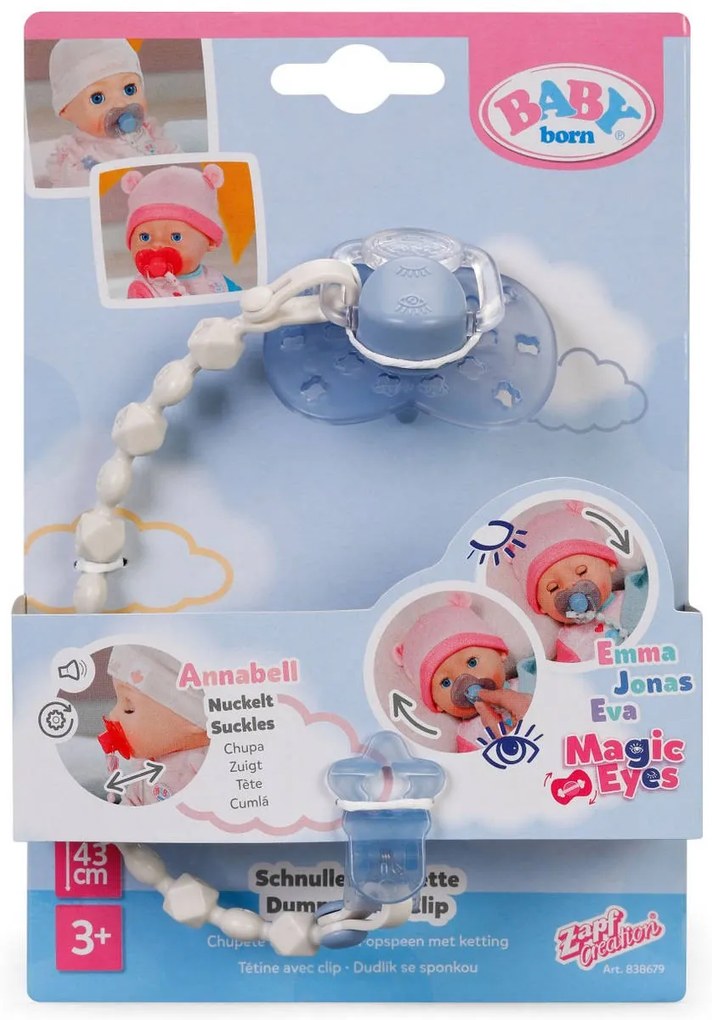 Zapf Creation ZAPF Baby Born dudlík se sponkou pro panenku mininko 43cm 838679