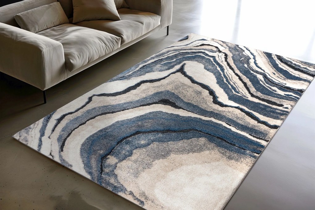Obsession, Kusový koberec My Bologna 461 Blue, 80x150, modrá, chodba / předsíň