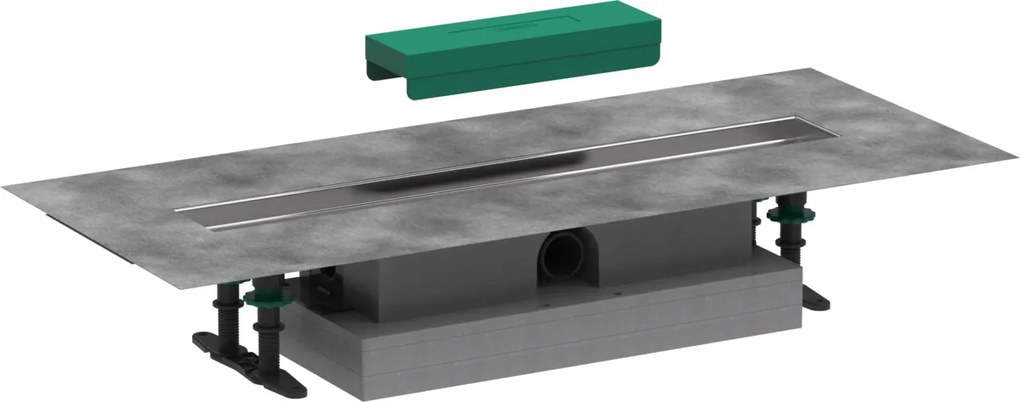 Hansgrohe uBox universal, úplná sada pro plochou instalaci - 1200 pro vrchní sady sprchových žlabů, HAN-56021180