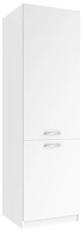 Vysoká kuchyňská skříňka Belini na vestavnou lednici 60 cm bílý mat  TOR SSL60/1/WT/WT/0/E