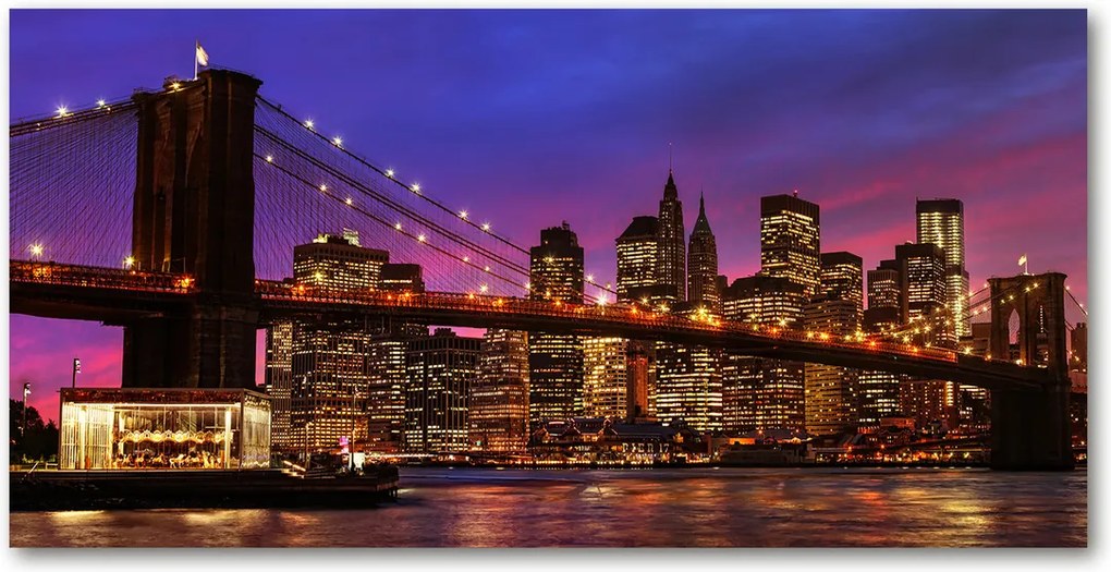 Foto obraz sklo tvrzené Manhattan západ