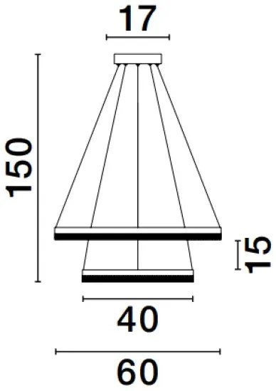 LED lustr Adria 2 zlaté