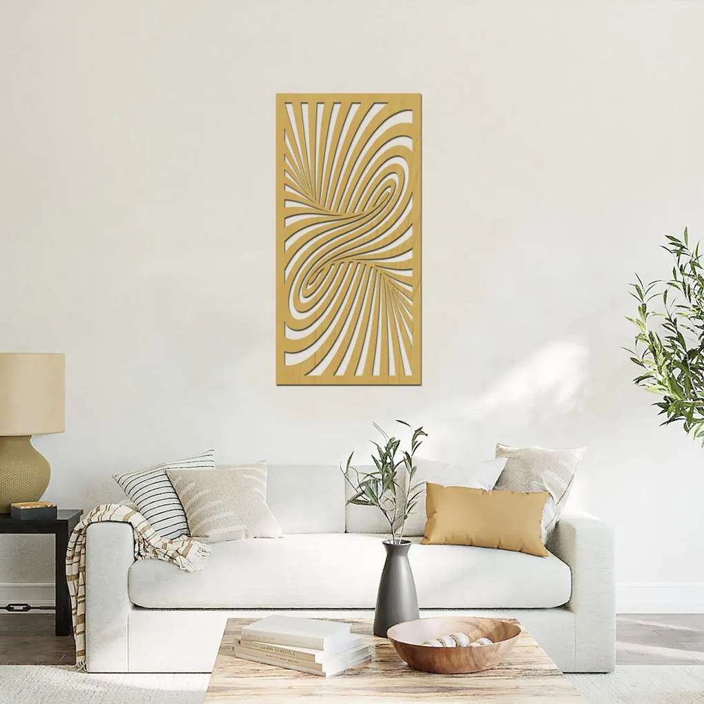 dřevo života Dřevěná samolepka na zeď WORM HOLE Zvolte rozměr (cm): 40x80, Zvolte barvu dekoru: Třešeň