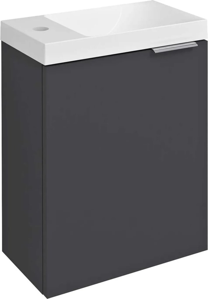 Sapho Latus - Umyvadlová skříňka X 39x50x22 cm, 1x dvířka, matný antracit LT110-3434
