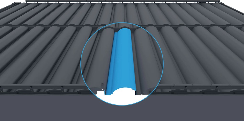 Bioklimatická pergola G21 Austin Premium 6x3 m, antracitová hliníková