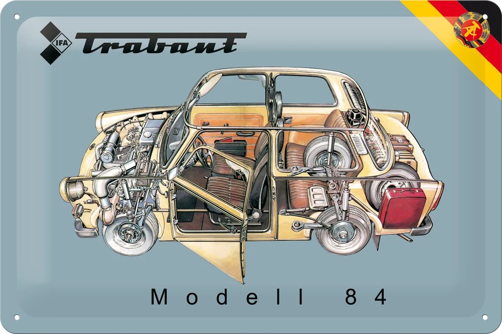 Postershop Plechová cedule - Trabant Modell 84 20x30 cm