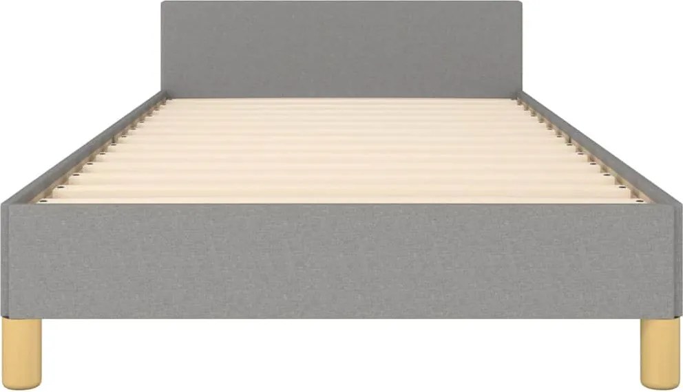 Rám postele bez matrace světle šedá 90 x 190 cm textil 3124855