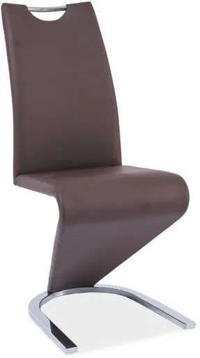 Jídelní židle H-090 - hnědá/chrom