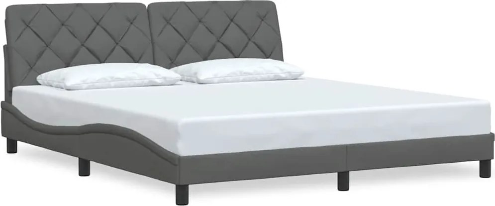 Rám postele bez matrace tmavě šedý 180 x 200 cm textil 3310616