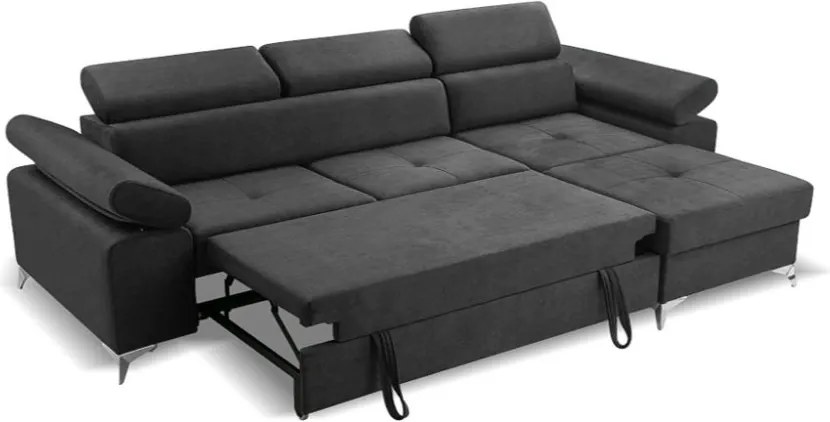Rozkládací rohová sedačka MARINA MINI 287x174 světle šedá