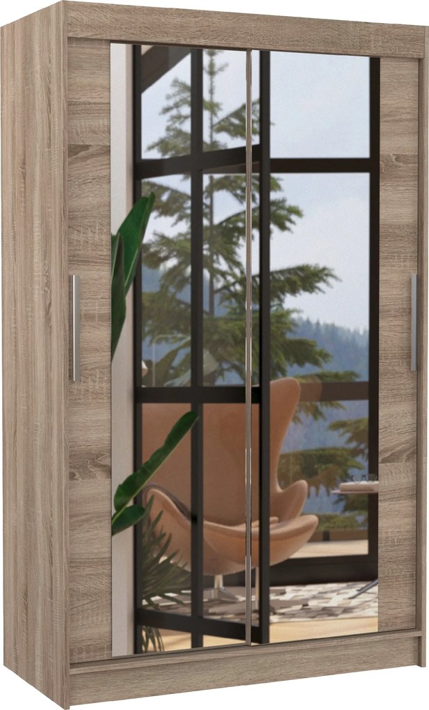 ADRK Furniture Skříň posuvná se zrcadlem TIBAGO 120 ADRK-SW-TIB-T-120