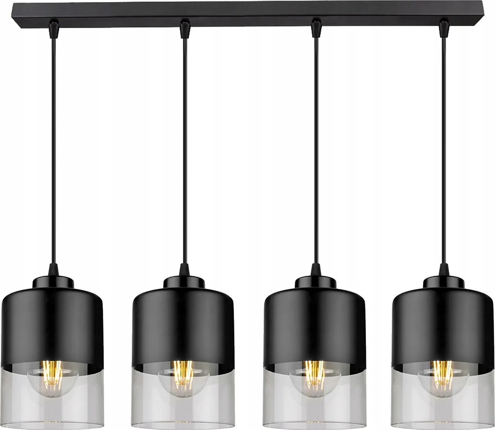 Závěsná Led stropní lampa Stropní Svítidlo Černá Loft Moderní E27