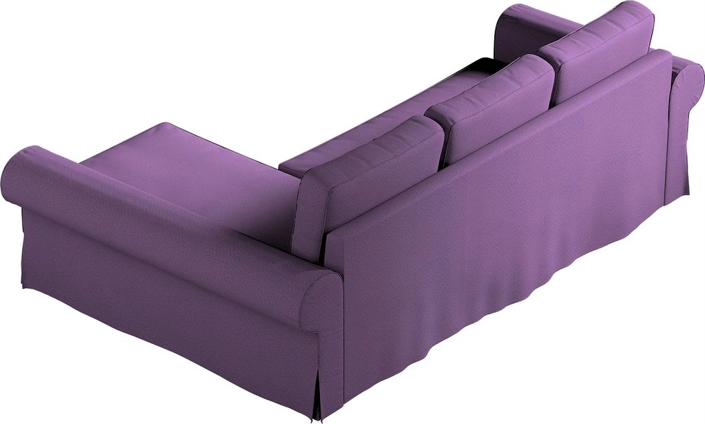 Potah na pohovku IKEA Backabro rozkládací se šezlongem barva fialová látka pletený vzor