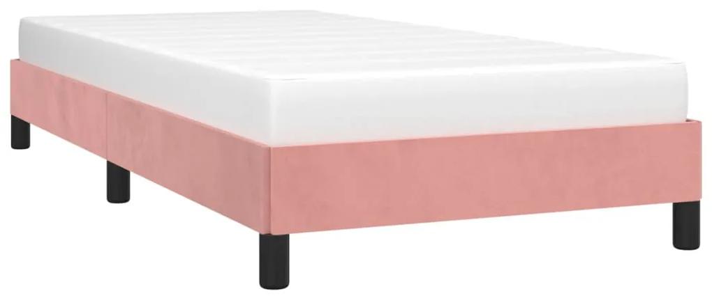 Rám postele růžový 100 x 200 cm samet